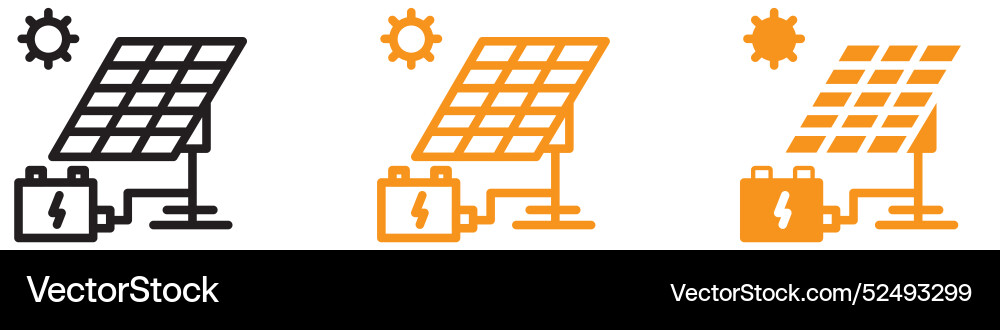 Sustainable off the grid icon for renewable Vector Image