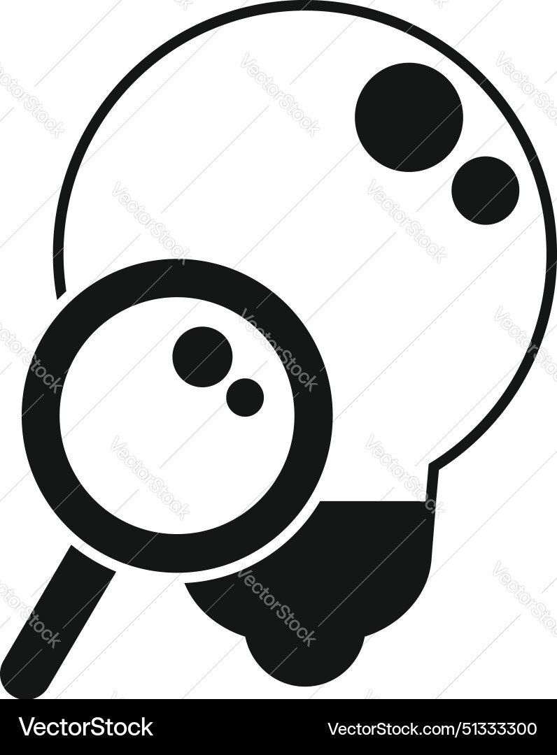 Bold image of a magnifying glass Royalty Free Vector Image