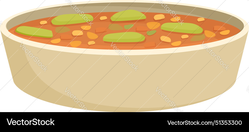Bowl of vegetable soup Royalty Free Vector Image
