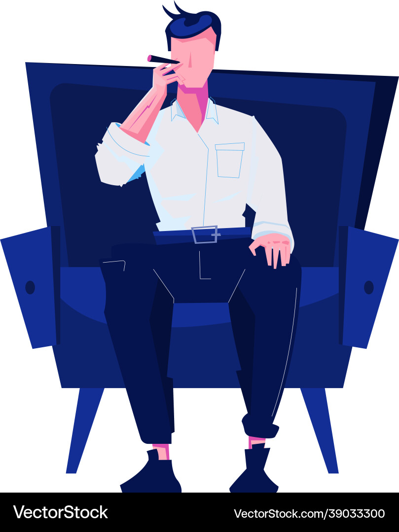 Night club smoker composition Royalty Free Vector Image