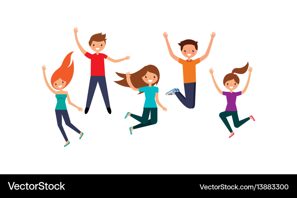 People having fun design Royalty Free Vector Image