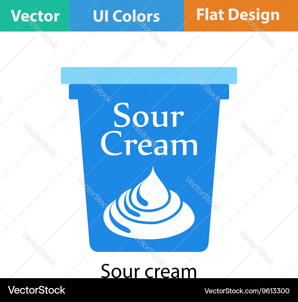 Sour cream icon Lizenzfreies Vektorbild - VectorStock