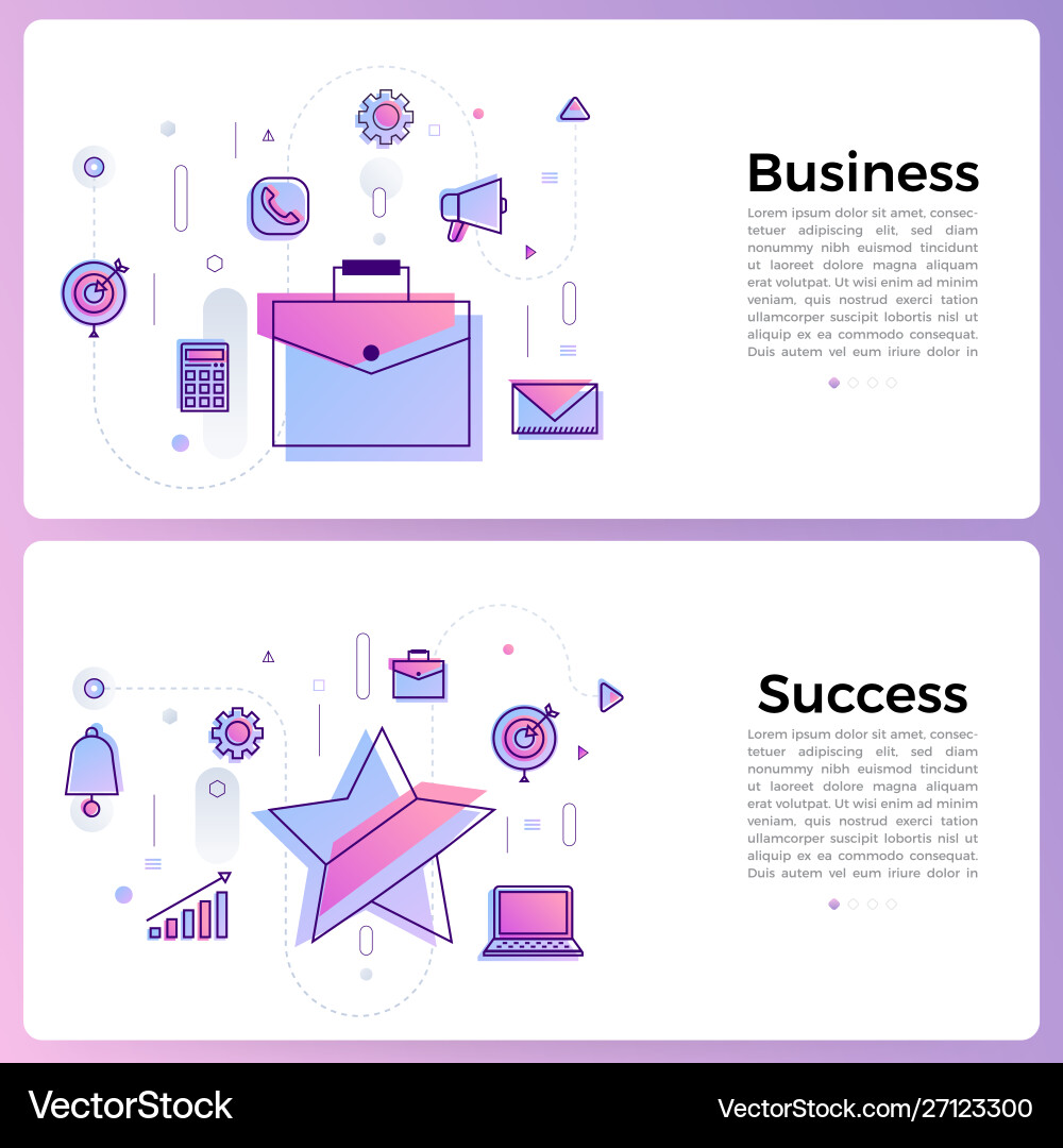 Thin line icon layout design flat concept Vector Image