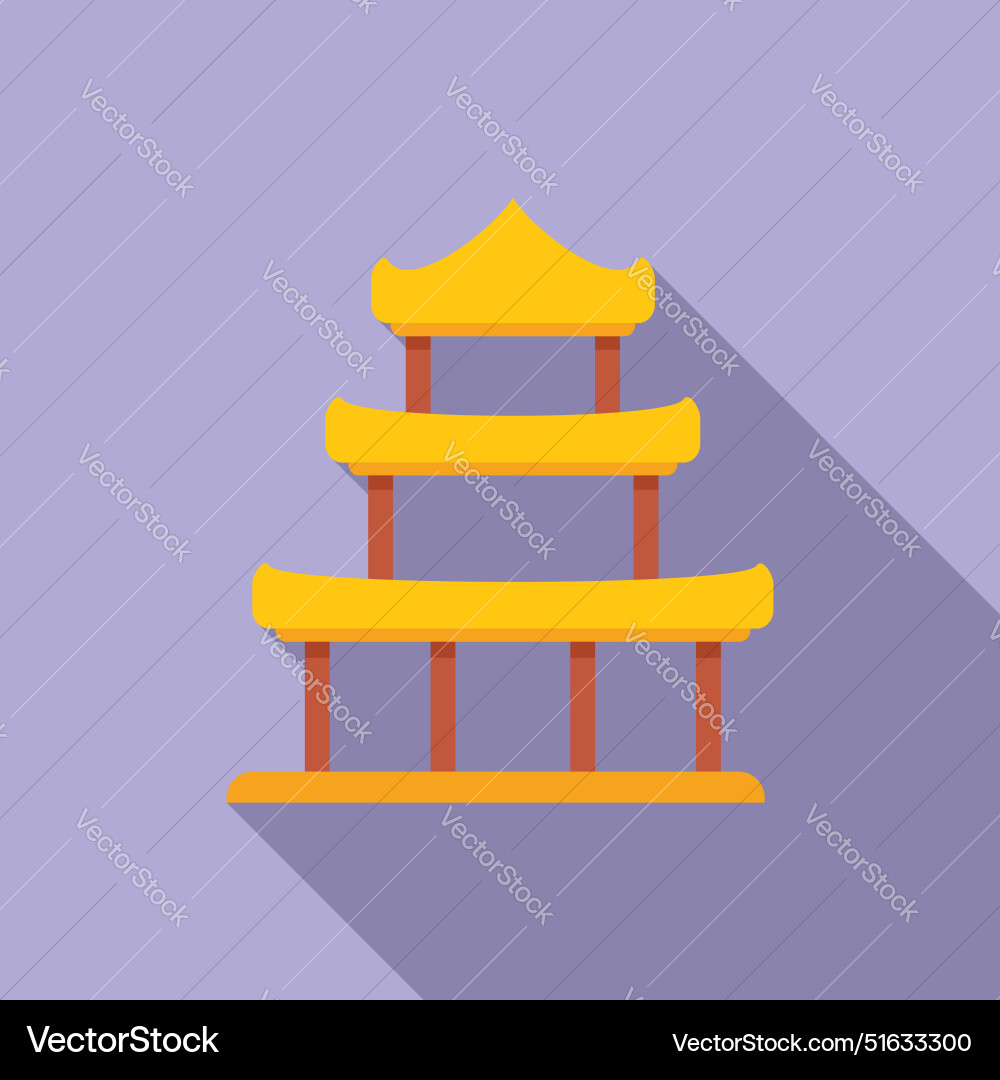 Traditional asian pagoda temple building Vector Image