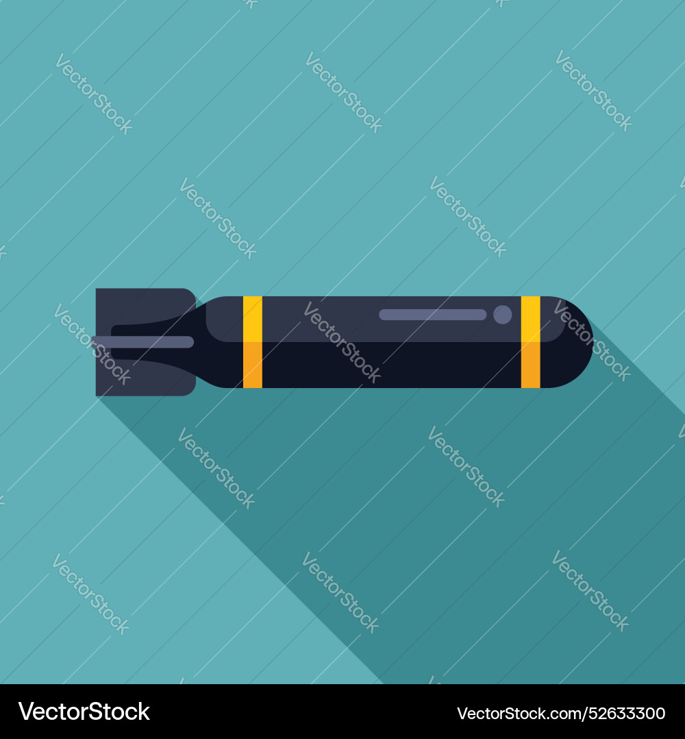 Underwater torpedo weapon launching system Vector Image