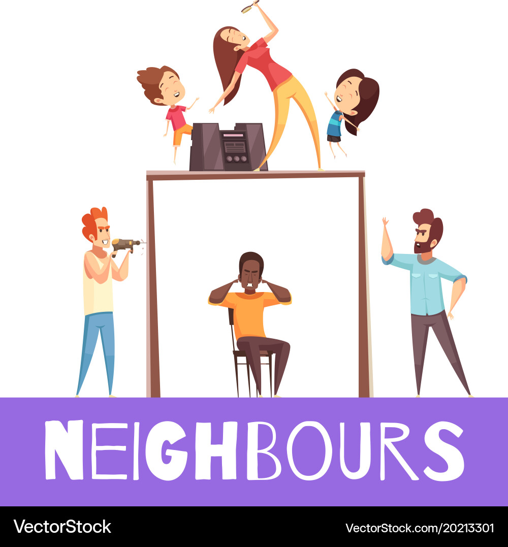 Angry Neighbor Dispute Royalty Free Vector Image