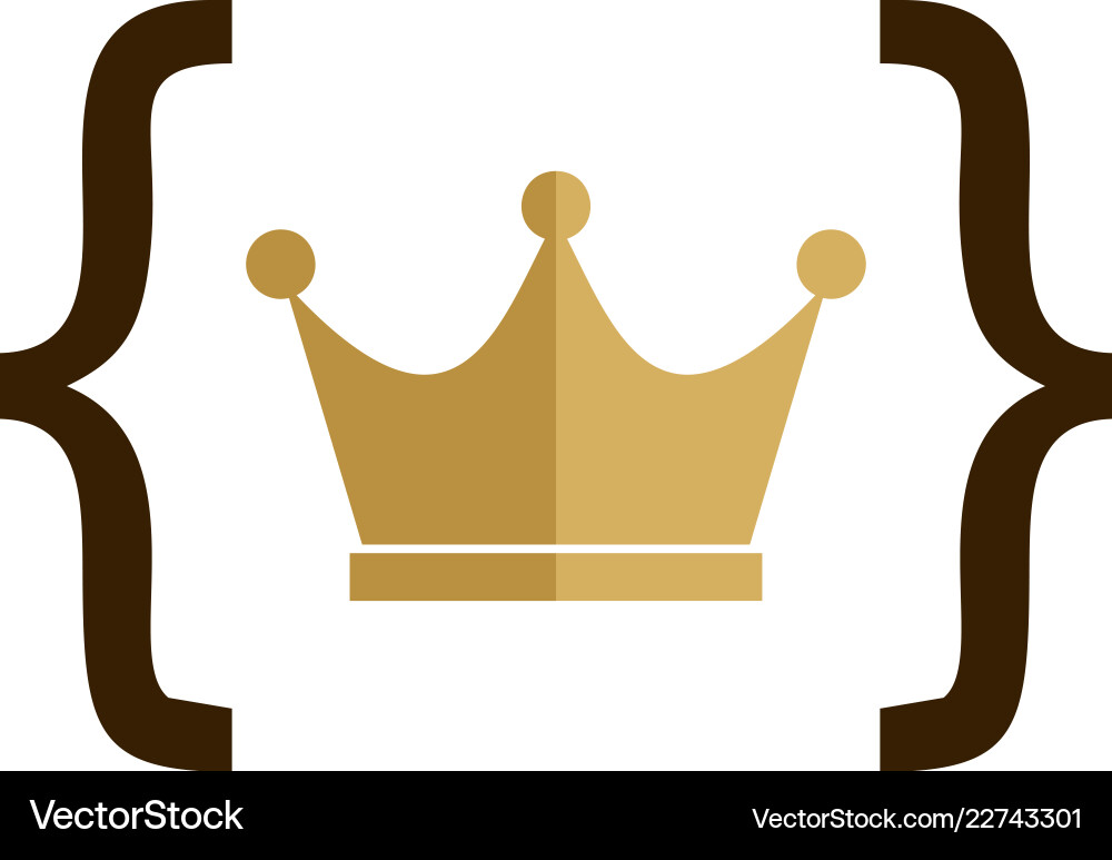 Code king logo icon design Royalty Free Vector Image