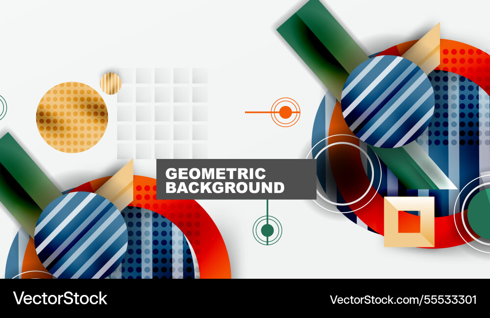 Dynamic complex geometric abstract background Vector Image