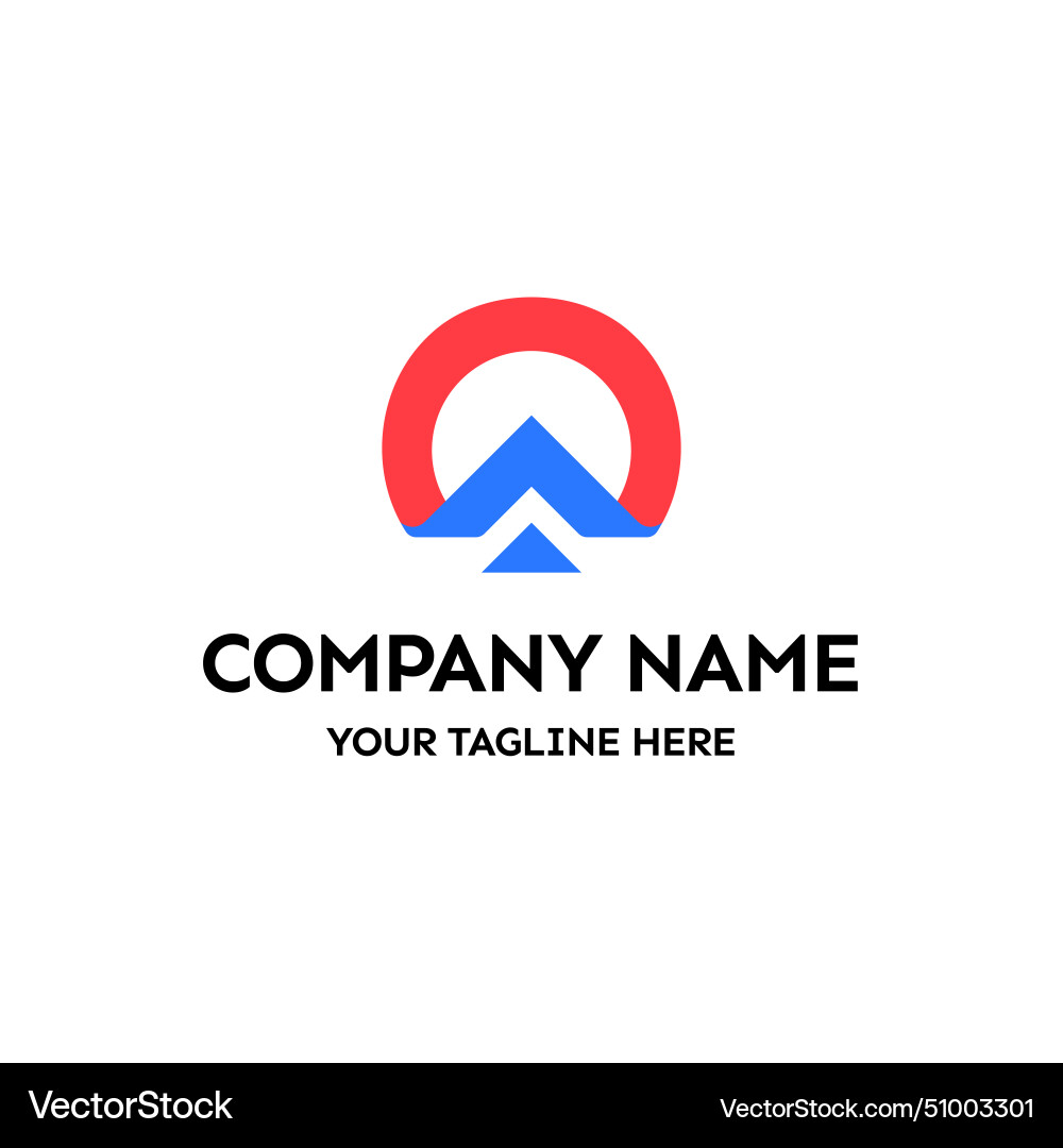 House building sun logo Royalty Free Vector Image