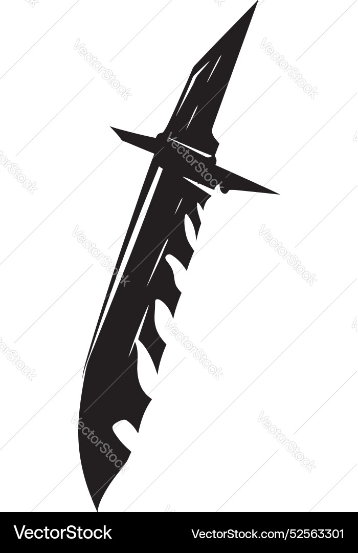 Ink incognito contemporary black knife design Vector Image