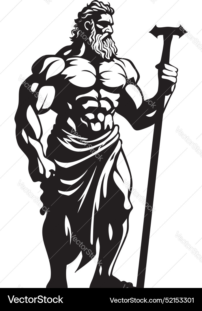 Legendary icon logo graphic herculean might Vector Image