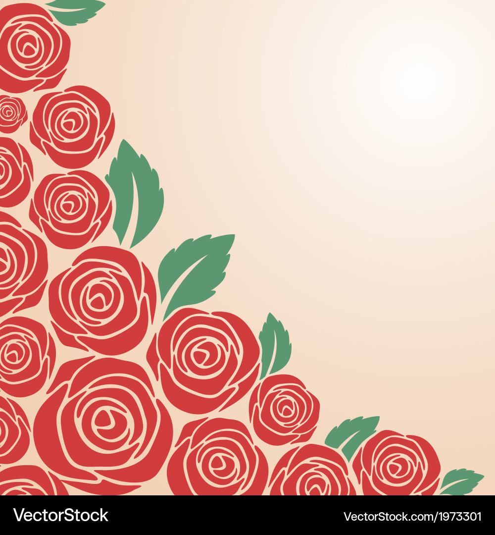 Red Rose Pattern Royalty Free Vector Image - VectorStock