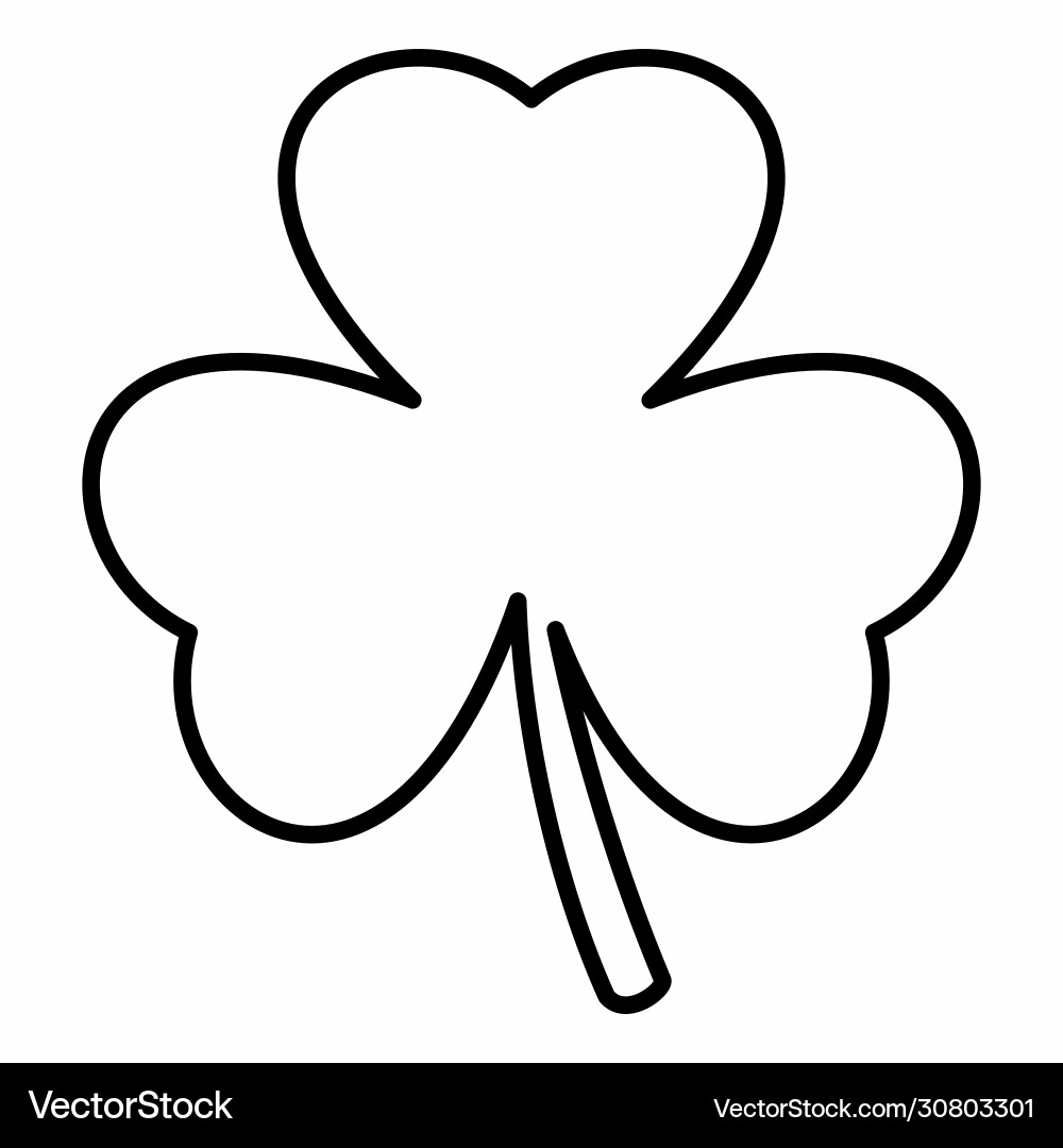 Shamrock linear icon Royalty Free Vector Image