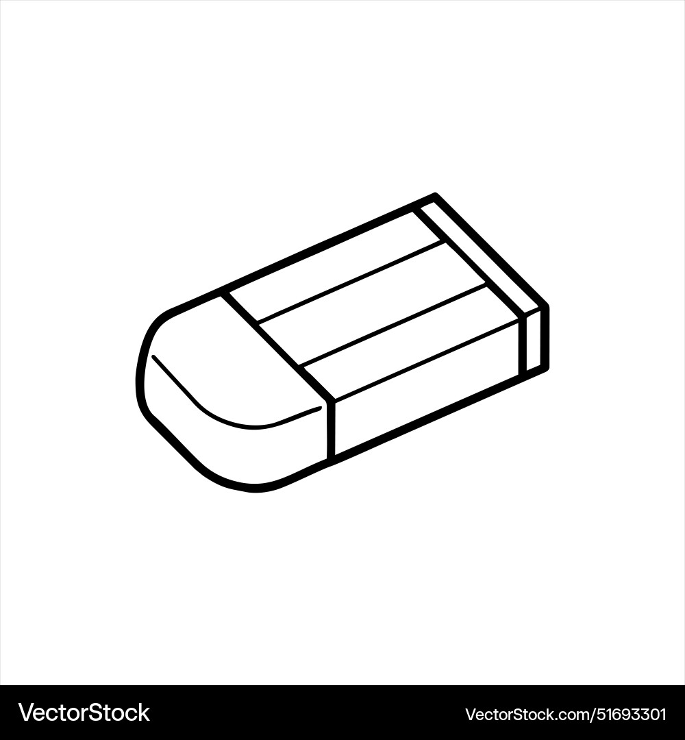 Simple eraser with minimalist and modern design Vector Image