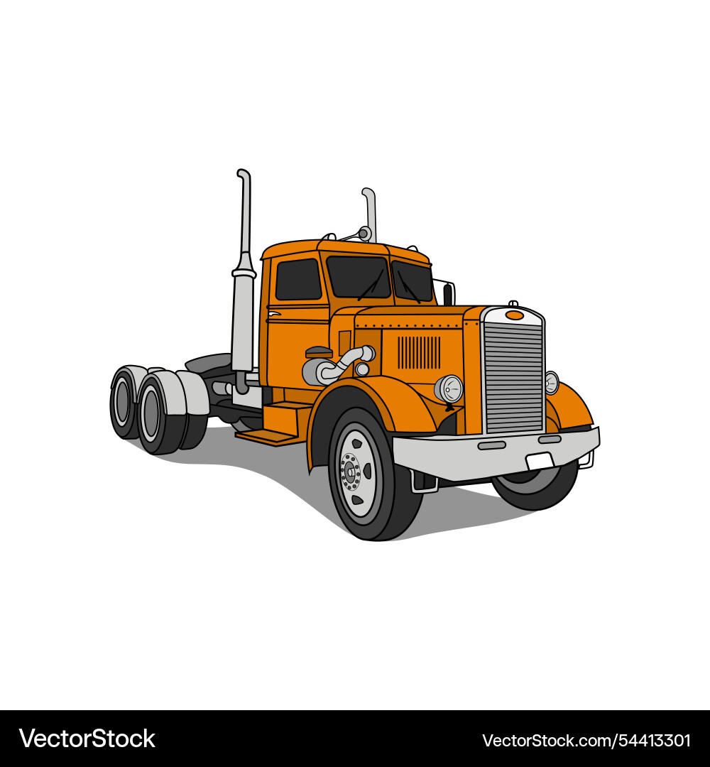 Trailer cargo truck Royalty Free Vector Image - VectorStock