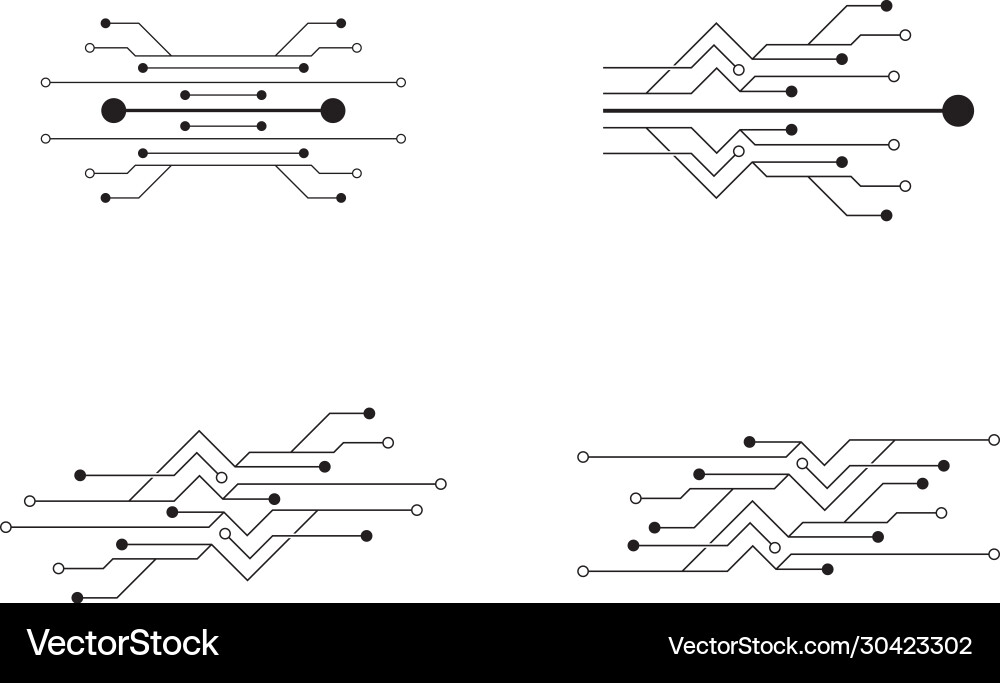 Circuit logo template icon Royalty Free Vector Image