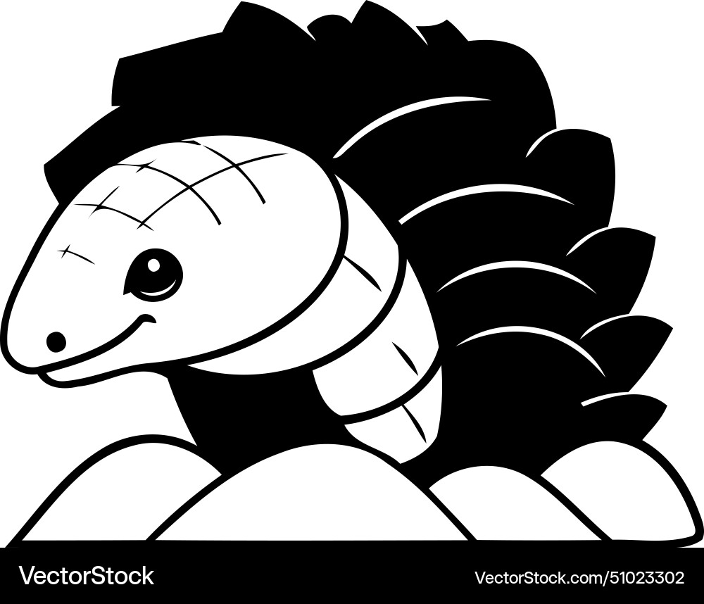 Cute cartoon snake isolated on a white background Vector Image
