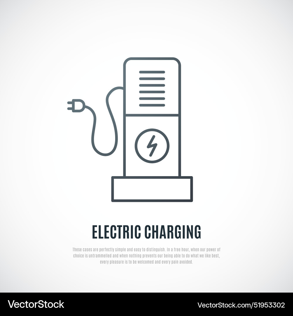 Electric charging isolated on white background Vector Image