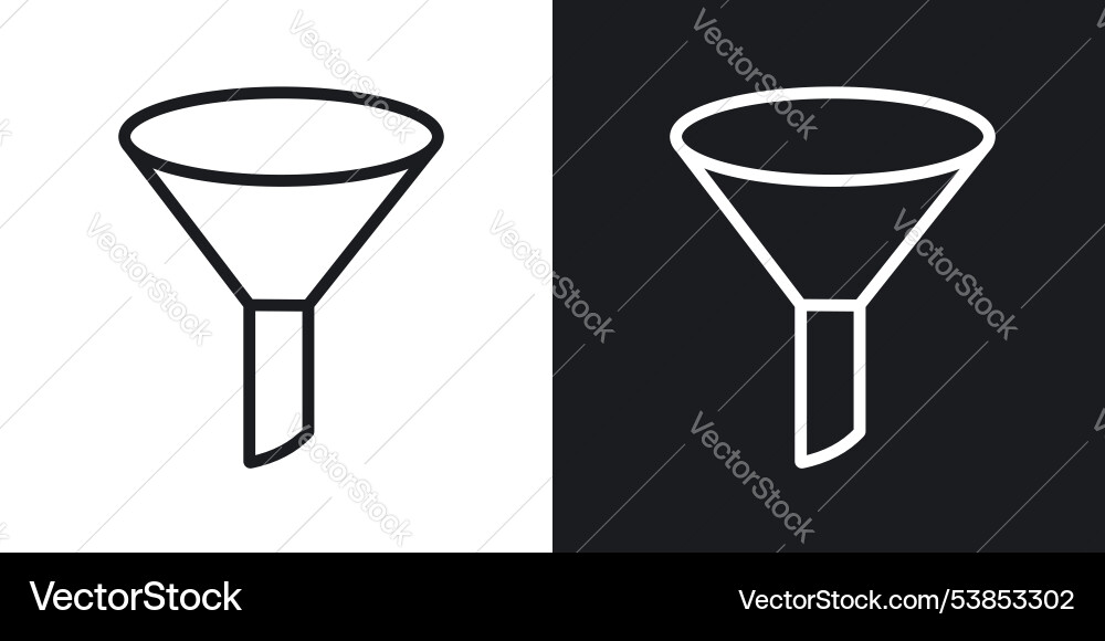 Funnel icon set Royalty Free Vector Image - VectorStock