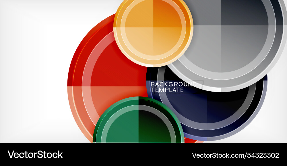 Geometric design abstract background - circles Vector Image