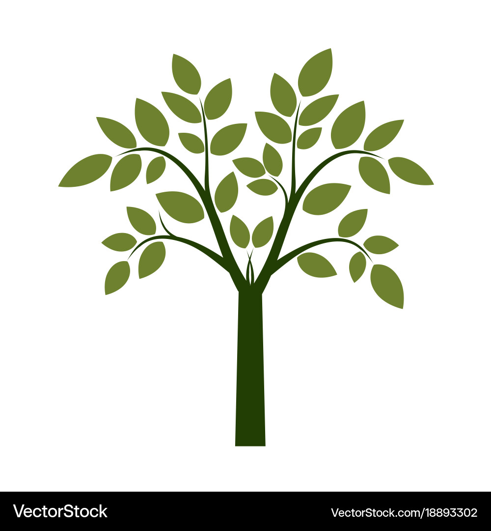Green tree Royalty Free Vector Image - VectorStock