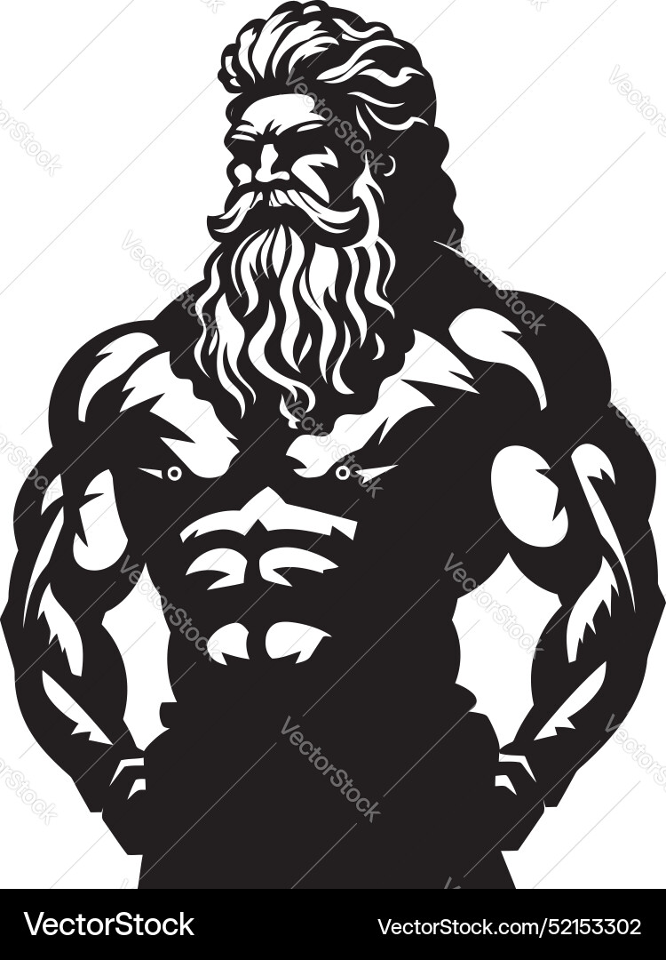 Herculean might emblematic hercules symbol heroic Vector Image