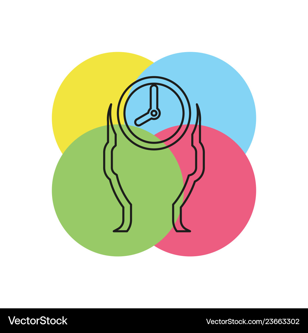 Managing time icon management Royalty Free Vector Image