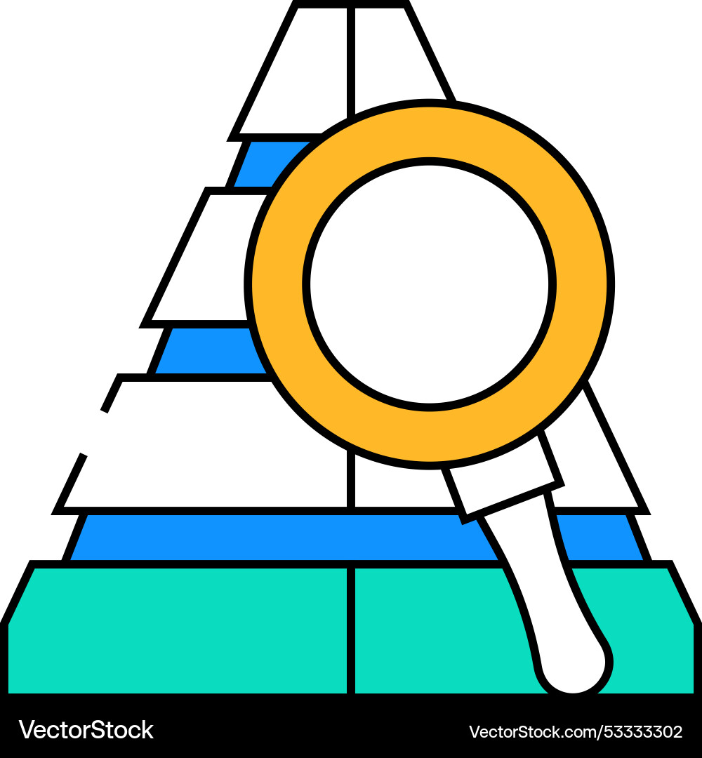 Pyramid of needs icon color Royalty Free Vector Image
