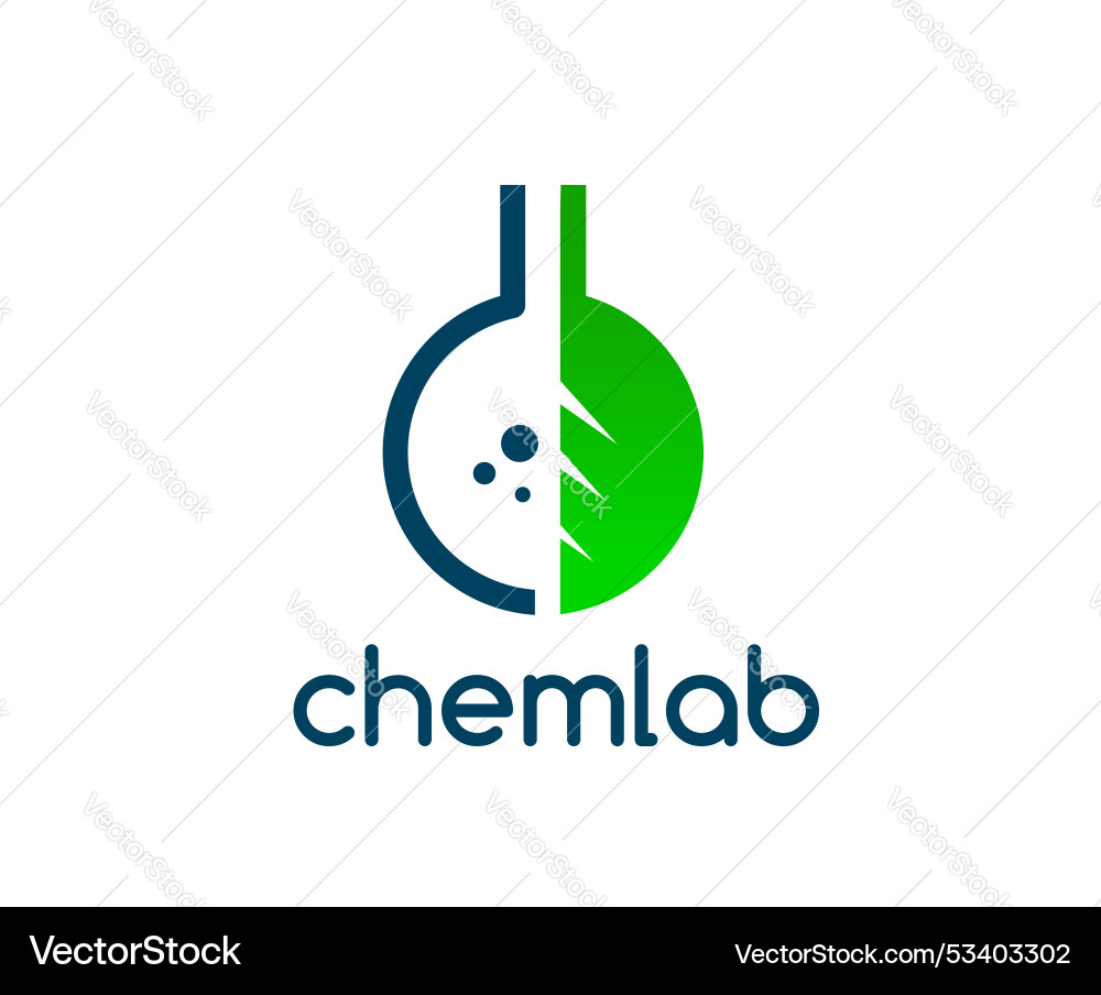 Science lab icon for chemical laboratory pharmacy Vector Image