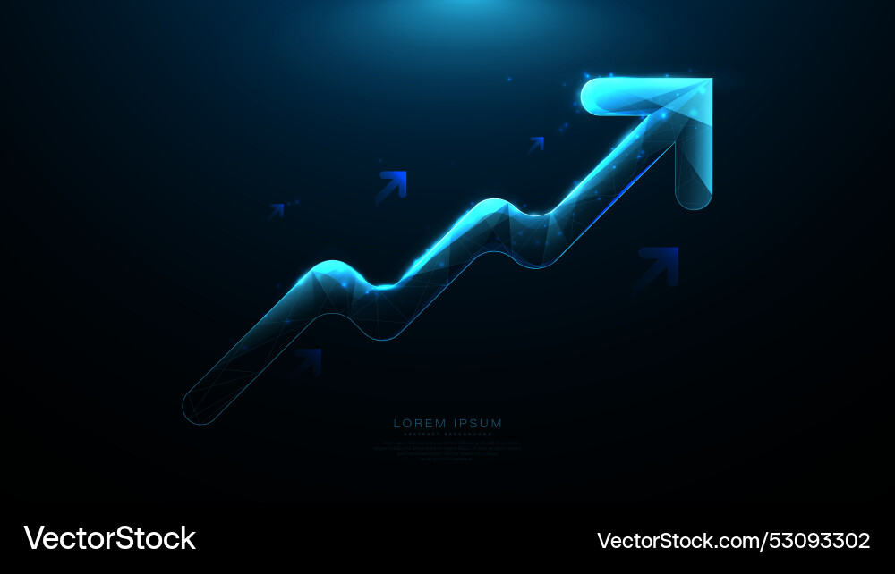 Trend arrow up rising arrows going Royalty Free Vector Image
