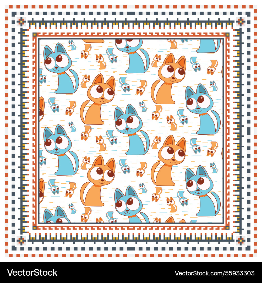Animal cat shape placement Royalty Free Vector Image
