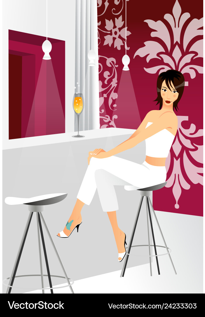 At the bar Royalty Free Vector Image - VectorStock