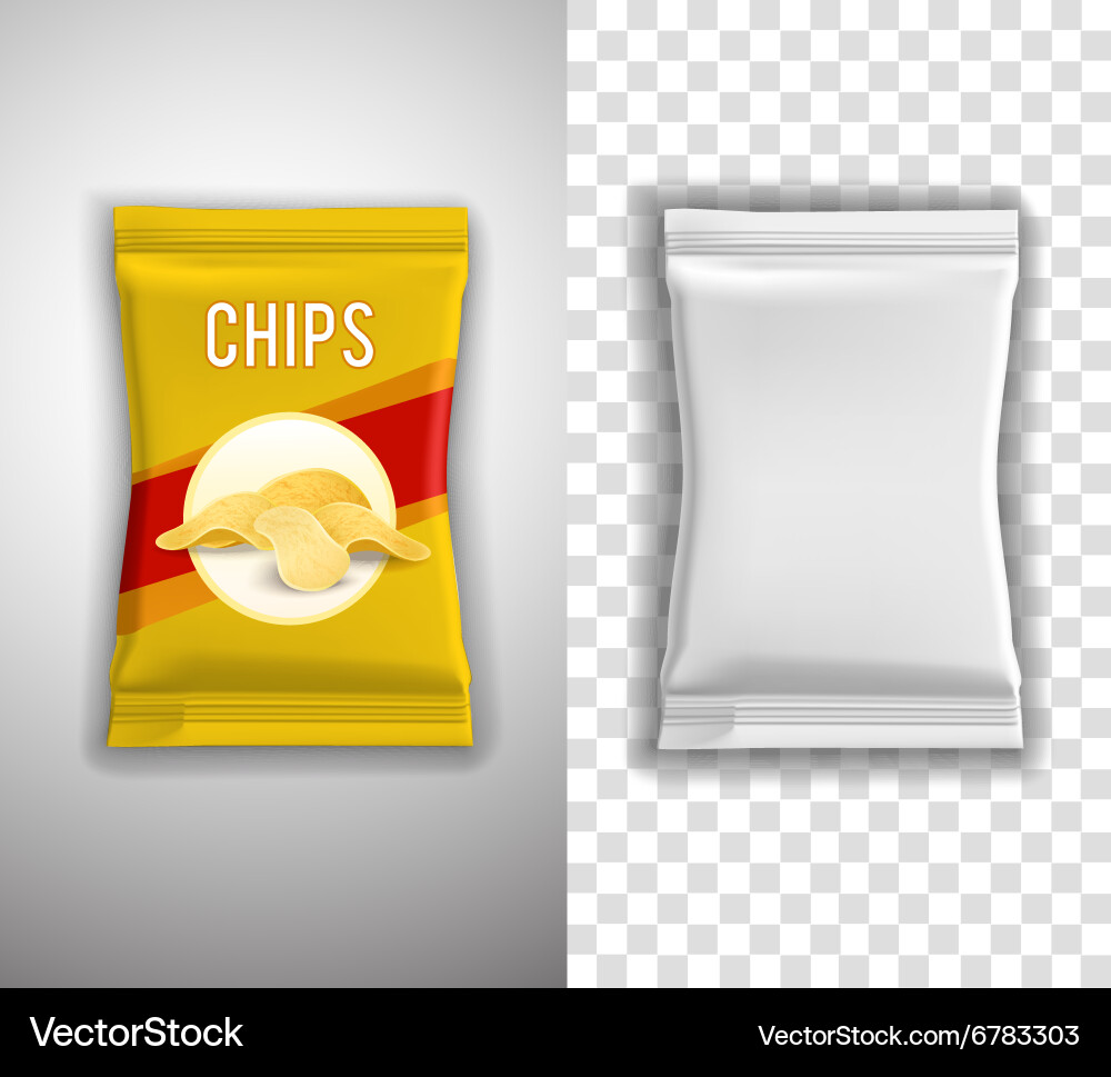 Chips packaging design Royalty Free Vector Image