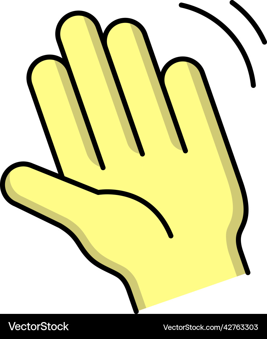 Hand bye icon design template Royalty Free Vector Image