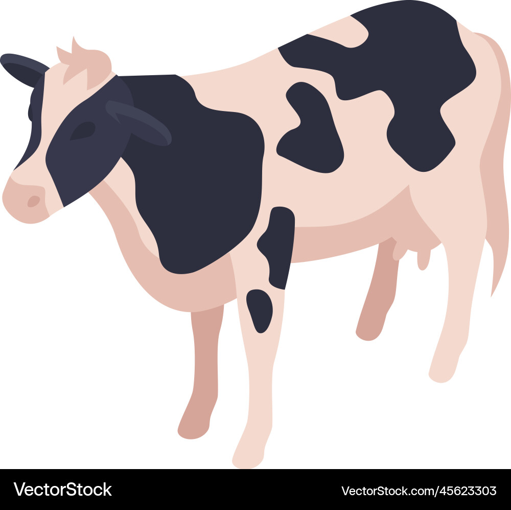 Isometric cow Royalty Free Vector Image - VectorStock