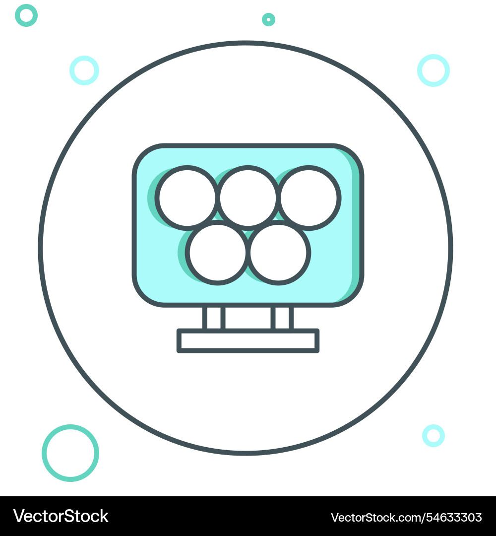 Line olympic rings icon isolated on white Vector Image