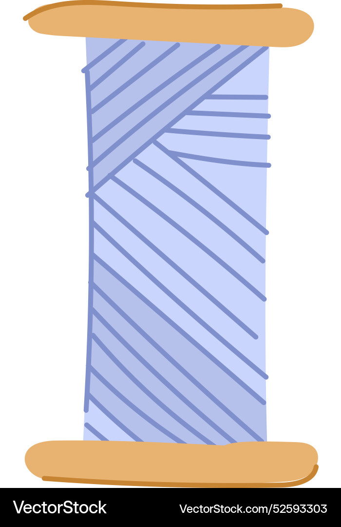 Logo thread spool cartoon Royalty Free Vector Image