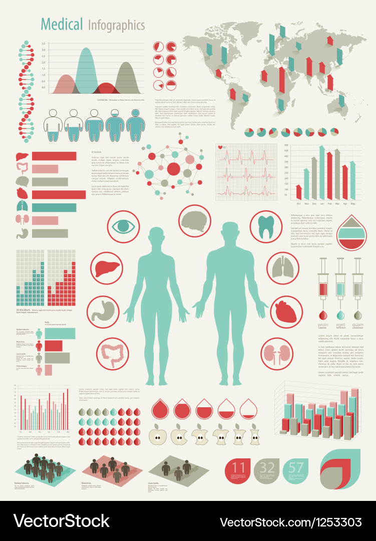 Medical Infographic Set Royalty Free Vector Image