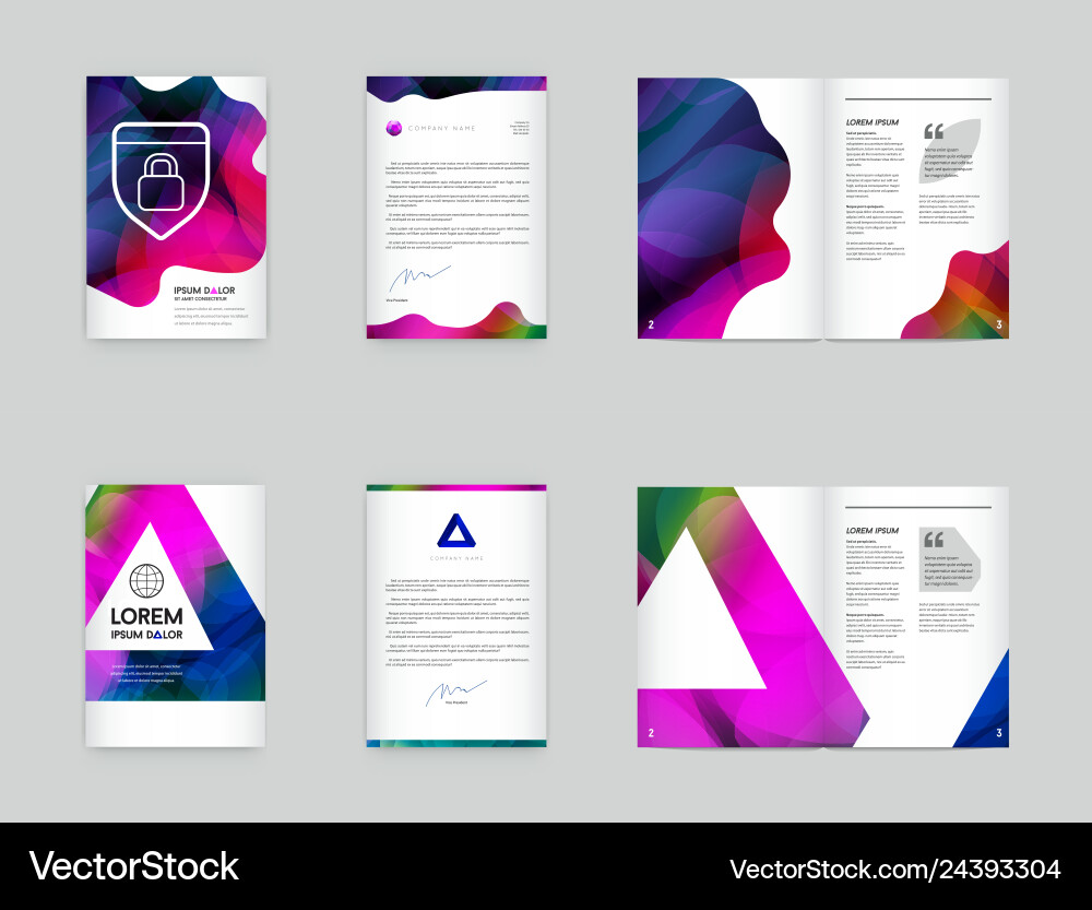 Abstract colorful liquid and fluid cover design Vector Image