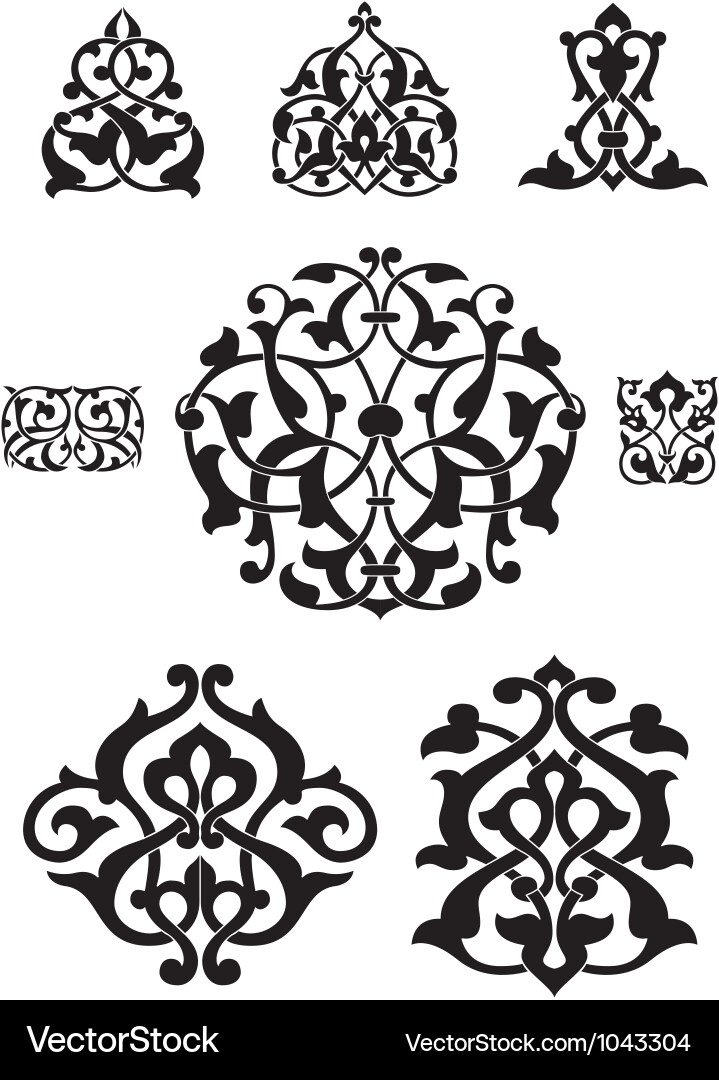 Arabesque collection for design Royalty Free Vector Image