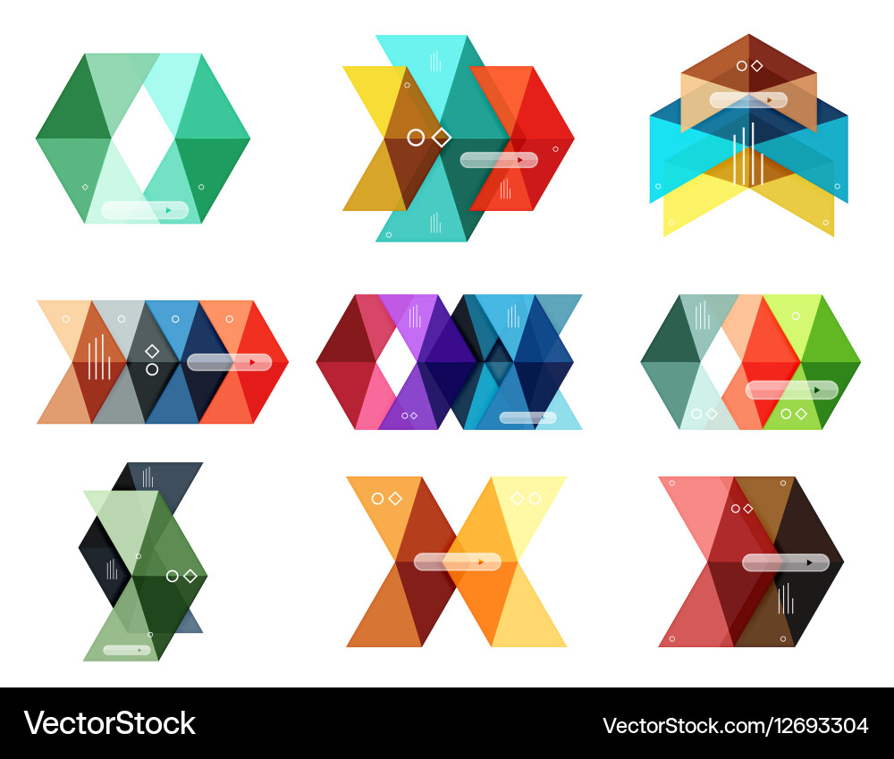 Blank infographic arrow templates Royalty Free Vector Image
