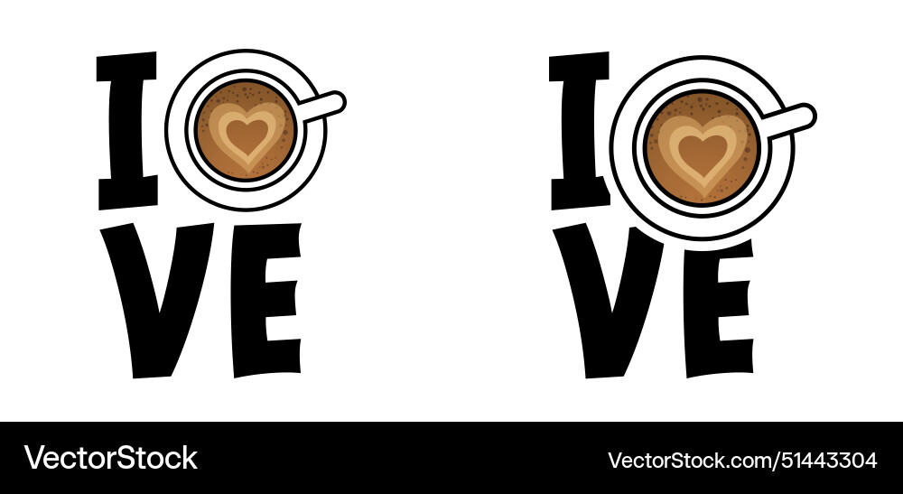 I love coffee its o clock or time Royalty Free Vector Image