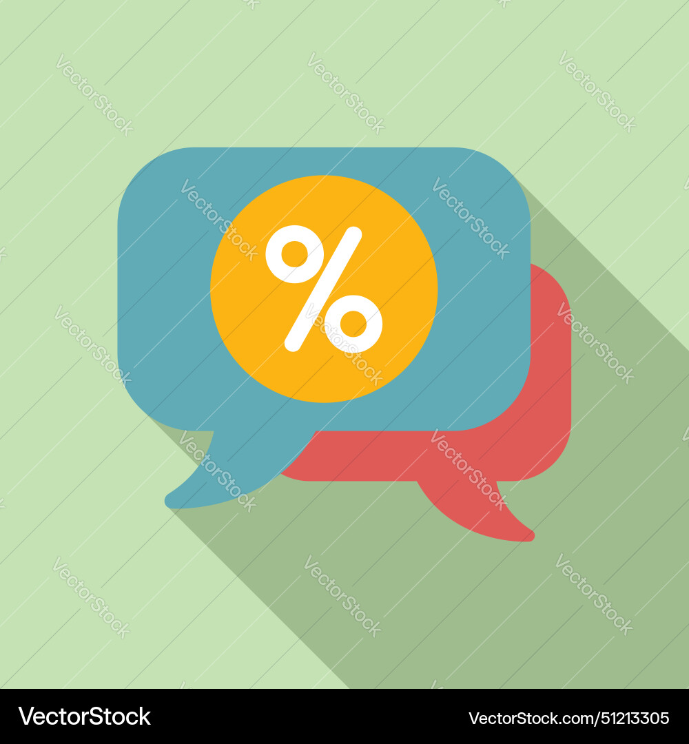 Chat customer reward icon flat review Royalty Free Vector