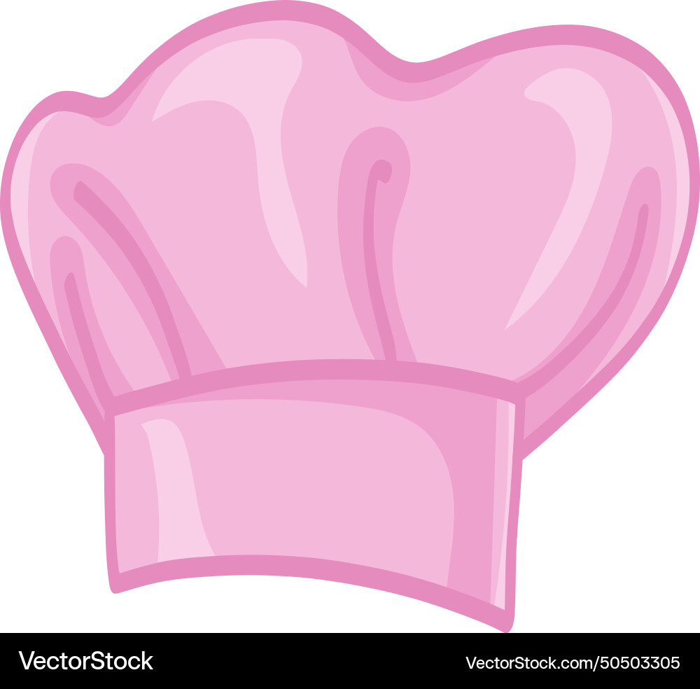 Chef hat pink doodle drawing cartoon Royalty Free Vector