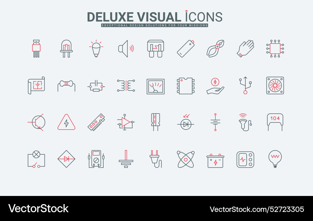 Electronic components devices parts Royalty Free Vector
