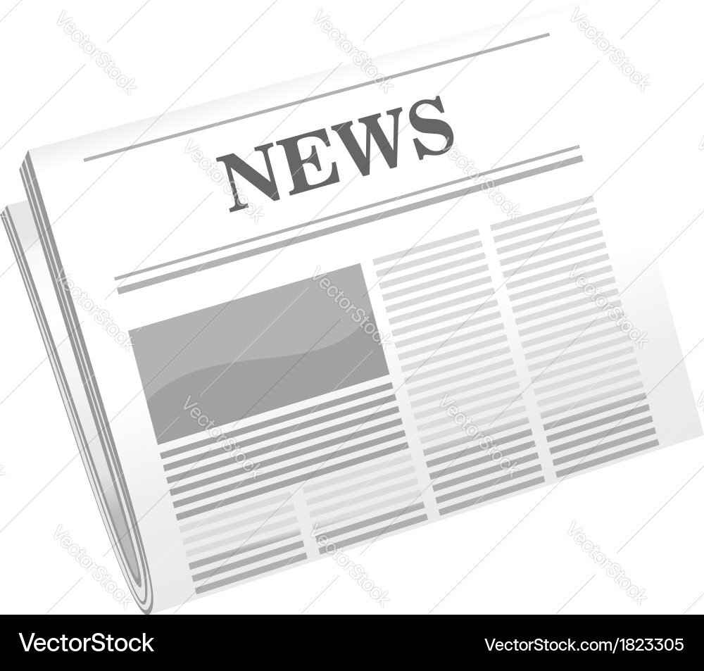 Folded newspaper Royalty Free Vector Image - VectorStock