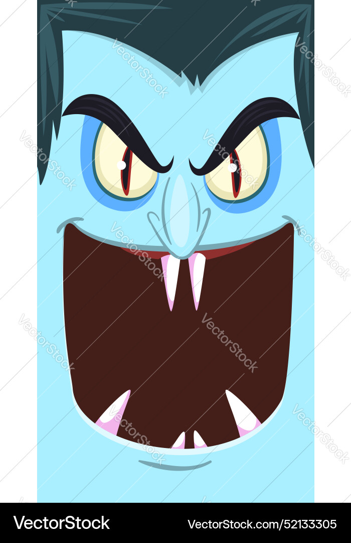 Funny cartoon vampire character design with big Vector Image