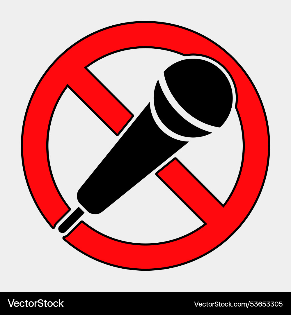 No microphone symbol Royalty Free Vector Image