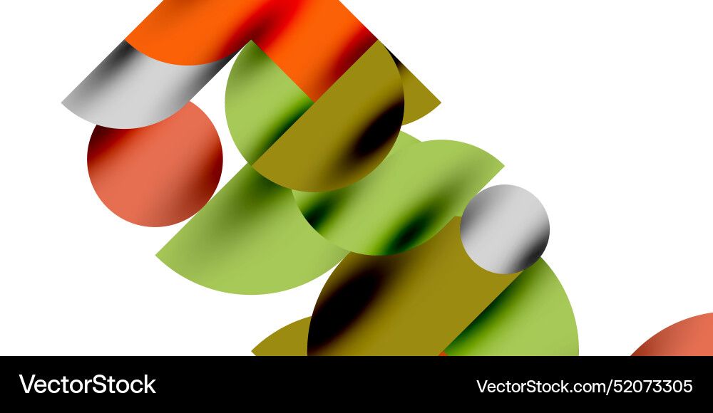 Shadow effect shiny circles and round triangles Vector Image