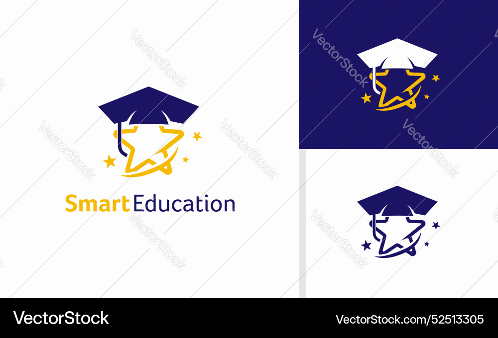 Smart education logo design concept academy Vector Image